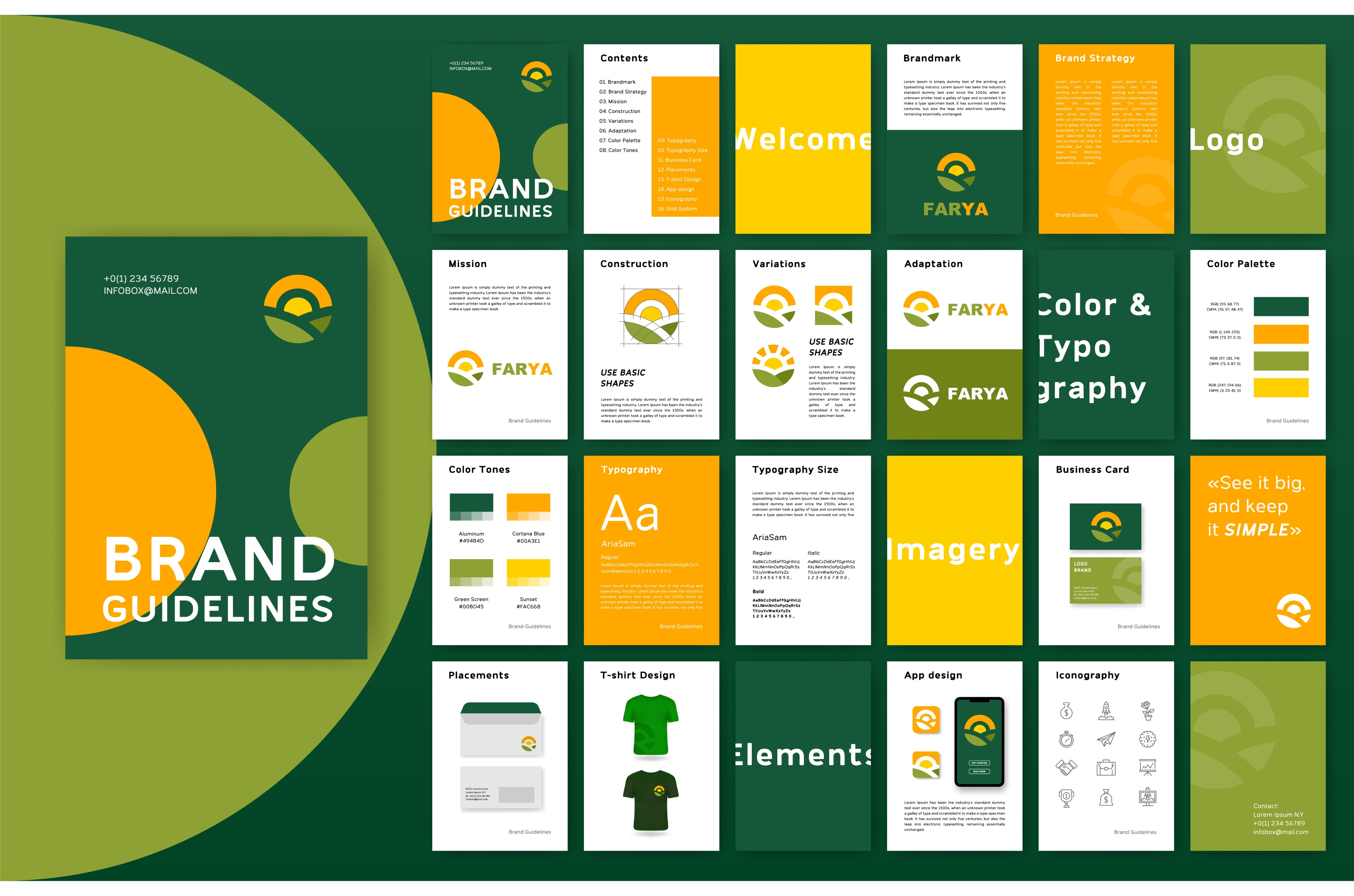Colored Brand Guidelines template, a Texture Graphic by GraphiShop ...