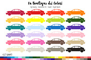 50 Rainbow Car Clipart, an Illustration by La Boutique dei Colori