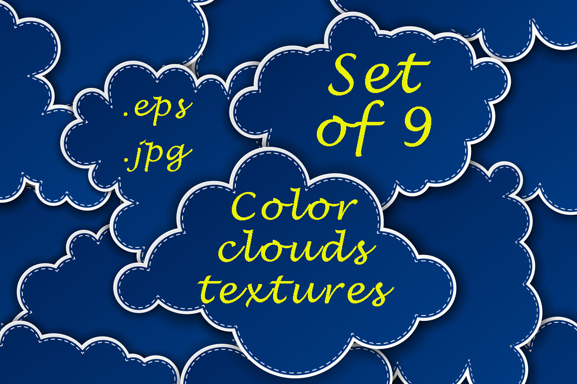 Set of color clouds textures, a Texture Graphic by Vjom