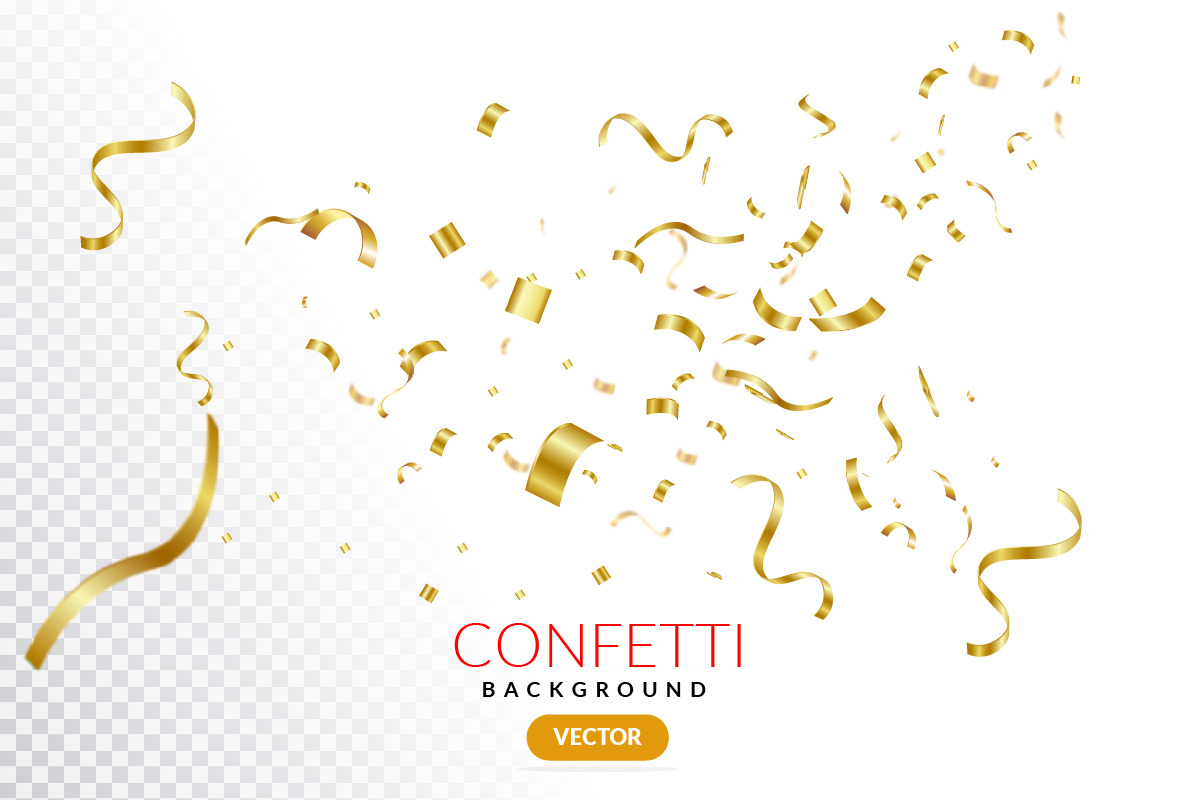 Confetti vector with feeling ribbon, an Object Graphic by DESIGNSKIT ...
