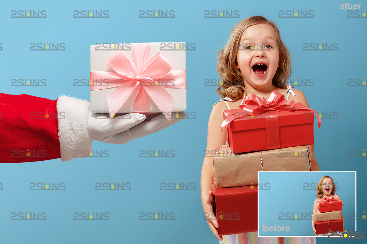 Santa hand photoshop overlay