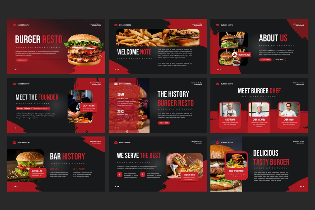 Burger Bar - Presentation Template, a Presentation Template by ...