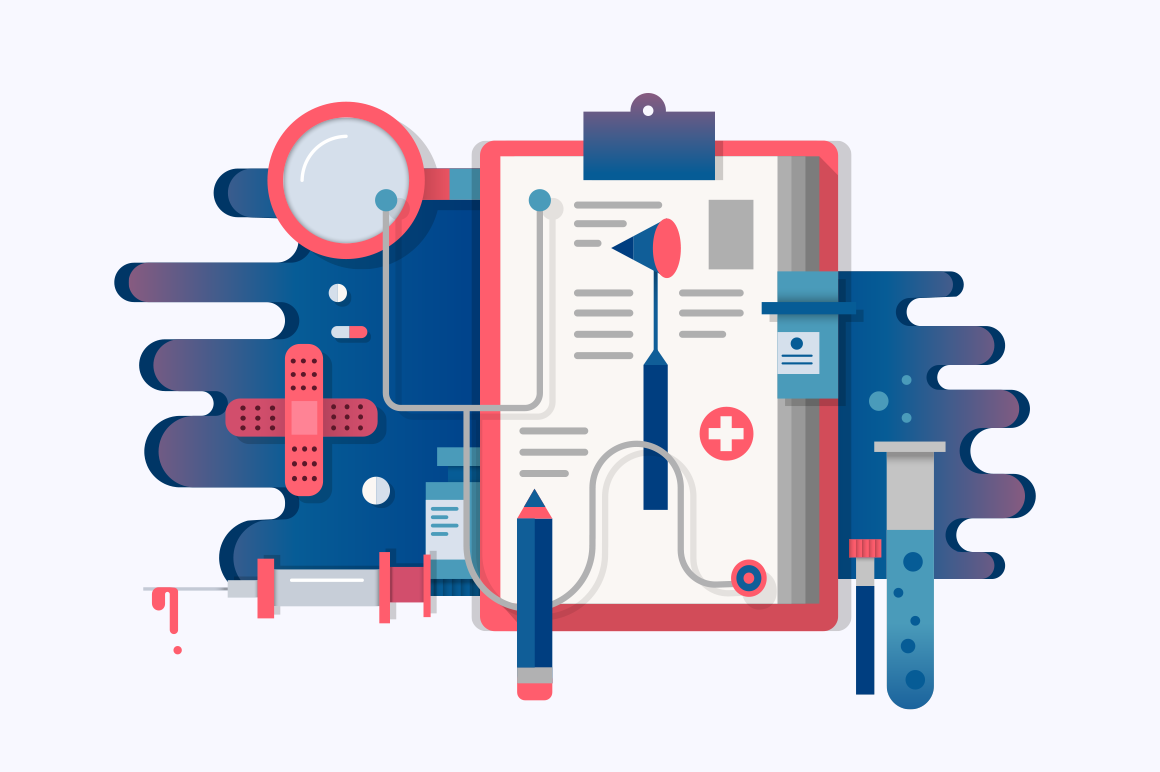 Doctor tools design, a Healthcare Illustration by Kit8.net