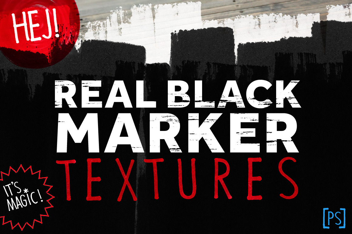 REAL BLACK MARKER TEXTURES, a Texture Graphic by HEJBRUSH.COM