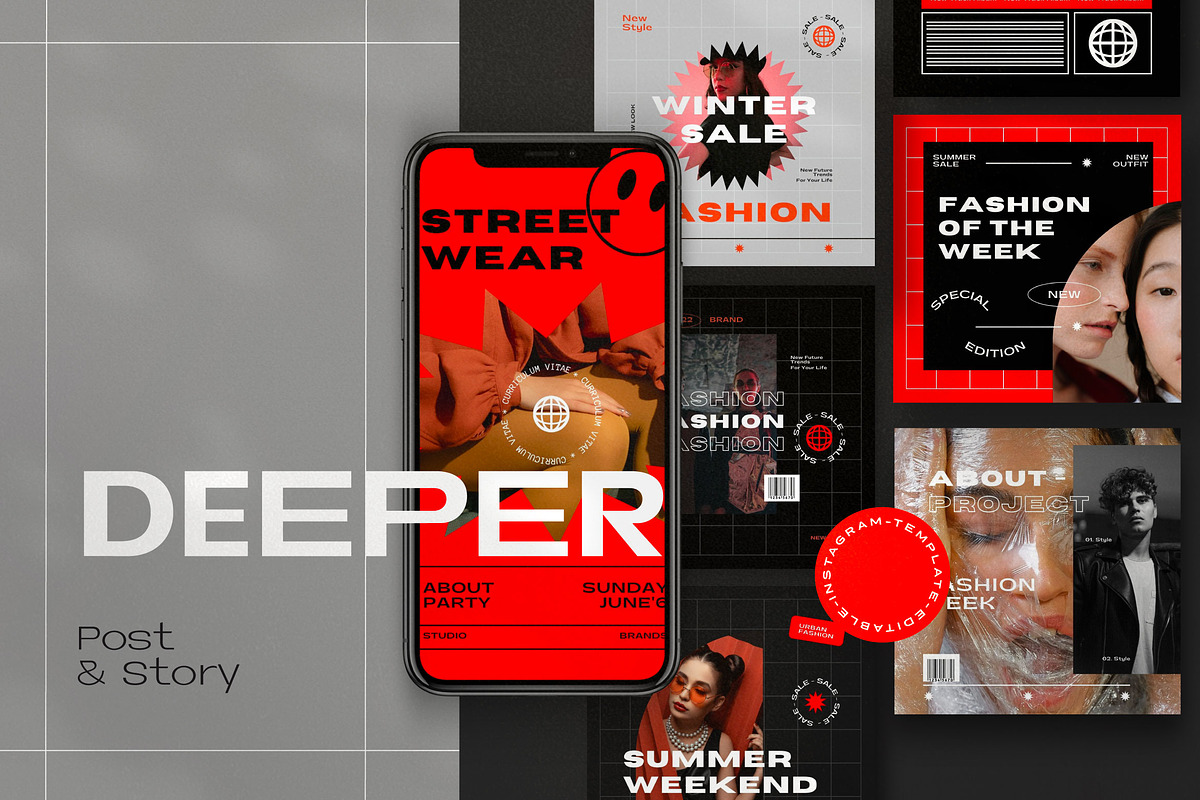 Brand Social Media Pack Canva Bundle, a Social Media Template by ...