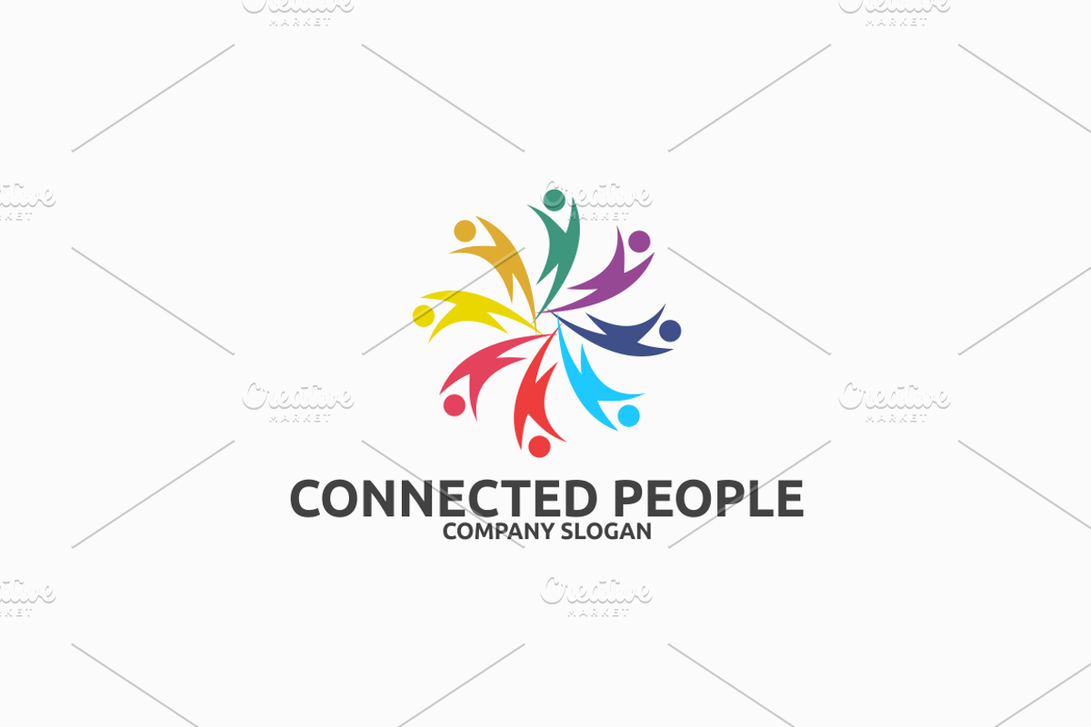 Connected People Logo, a Branding & Logo Template by Brandlogo