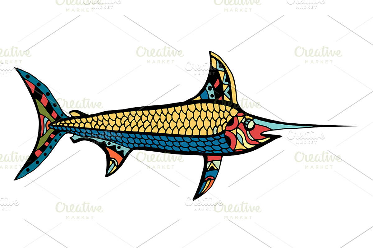 stylized Fish, a Background Graphic by IllustrationArtShop