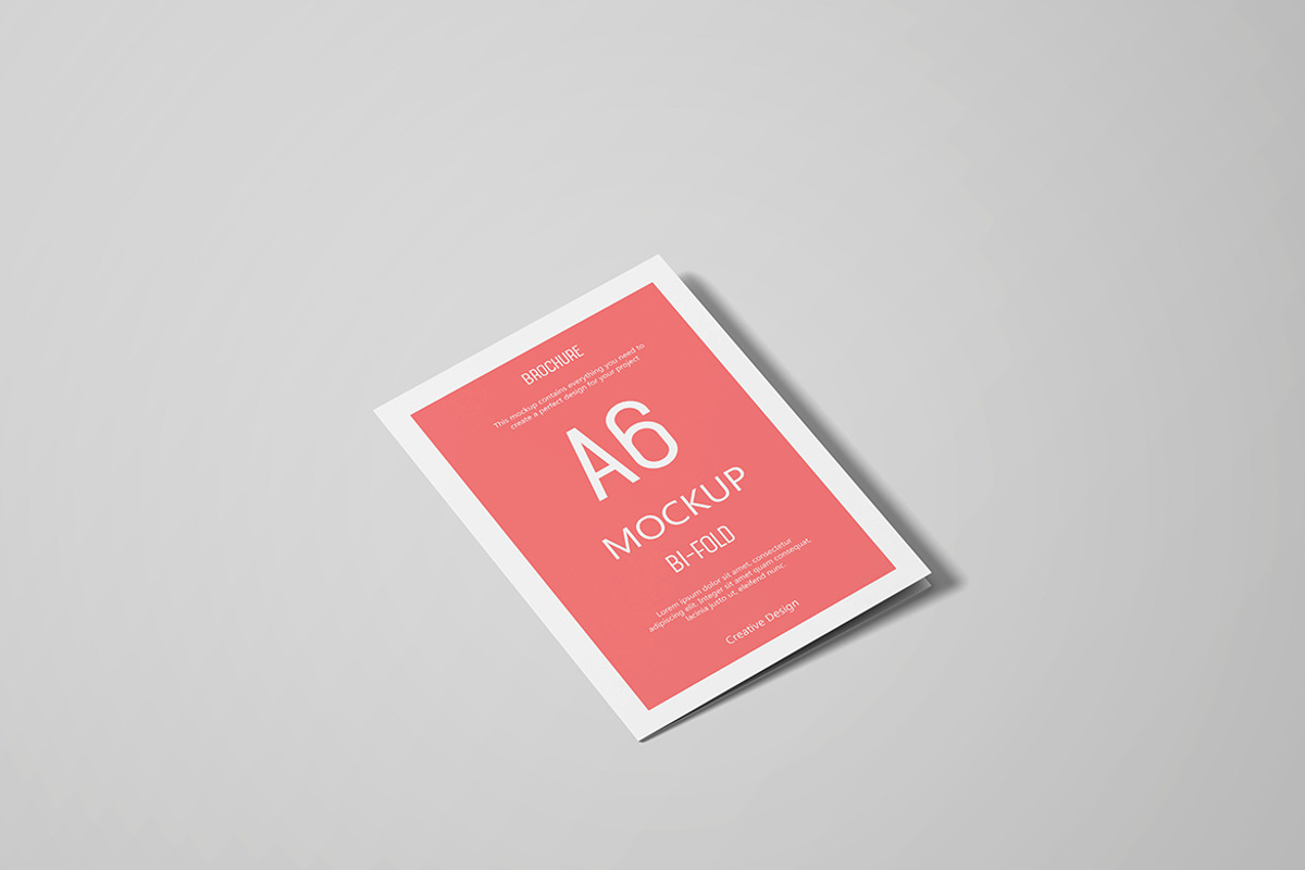 A6 Portrait Greeting Card Mockup, a Product Mockup by professorinc