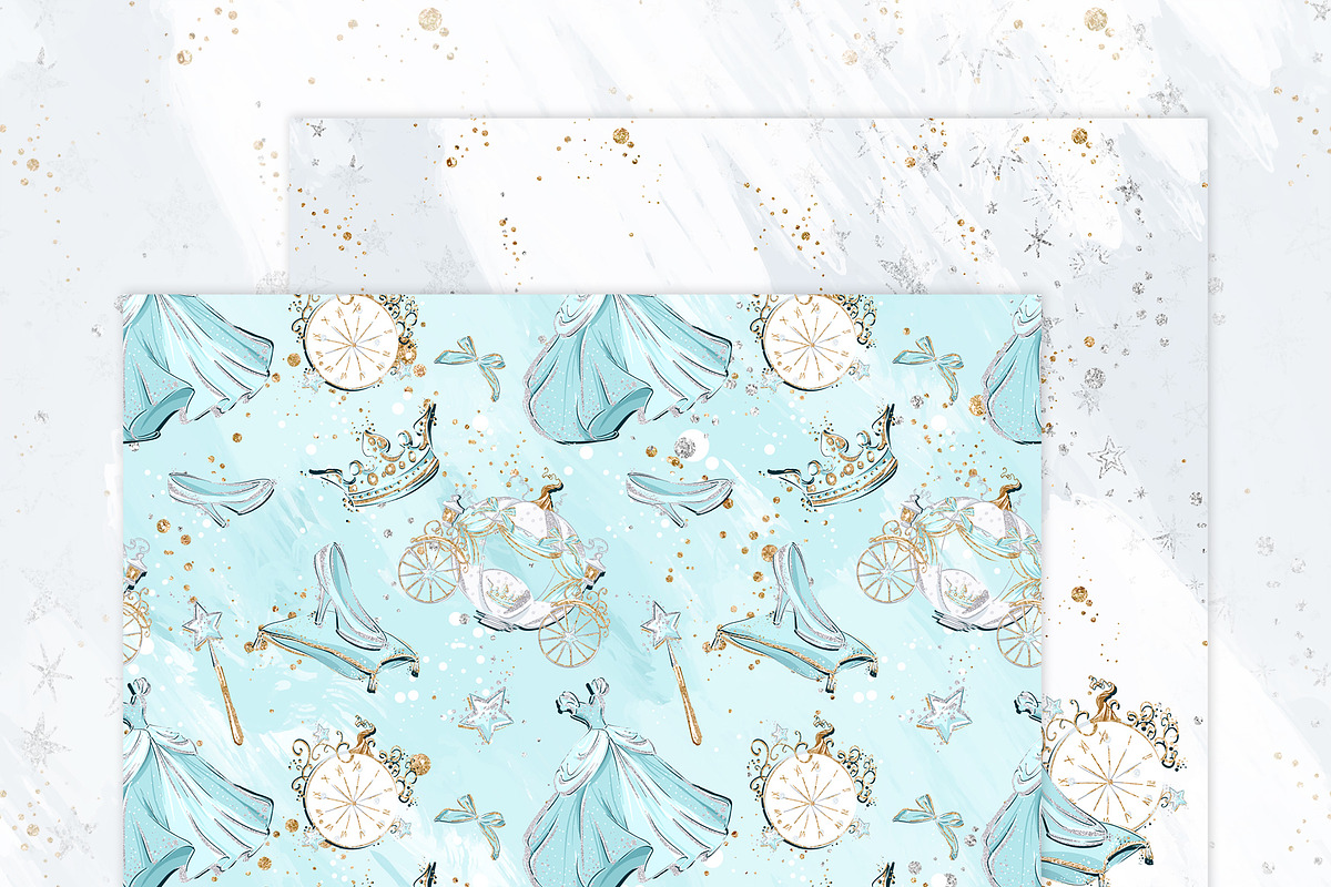 Cinderella Fairy Tale Paper Pack, a Pattern Graphic by Frou Fou Craft