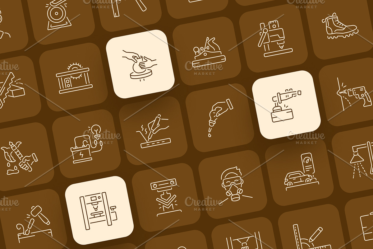 Animated Workshop Icon Art Set