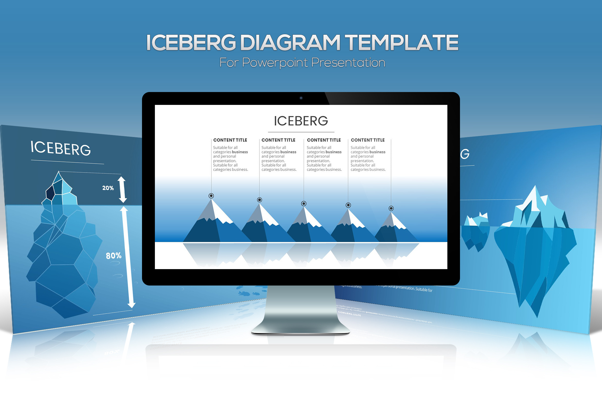 Iceberg Diagram Powerpoint Template, a Presentation Template by ...