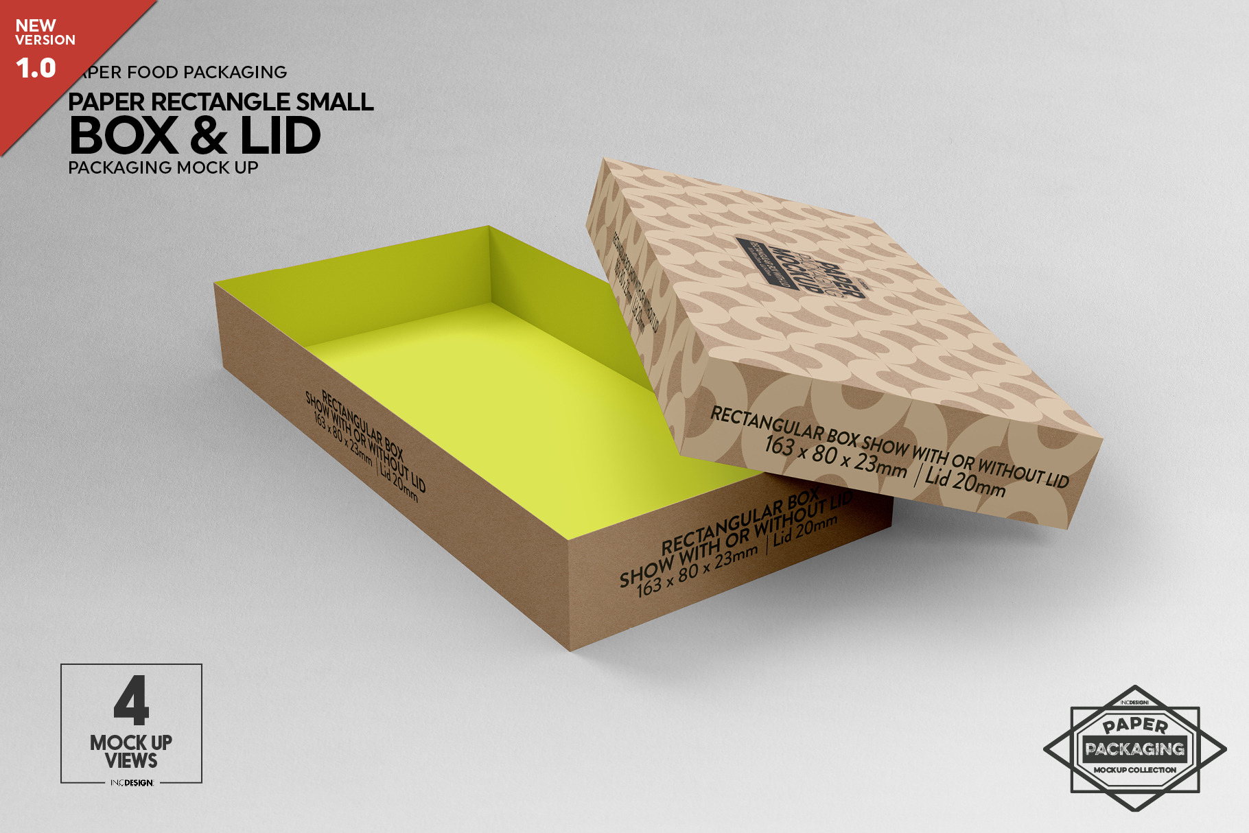 Small Rectangular Box & Lid Mockup, a Cups & Container Mockup by INCDesign