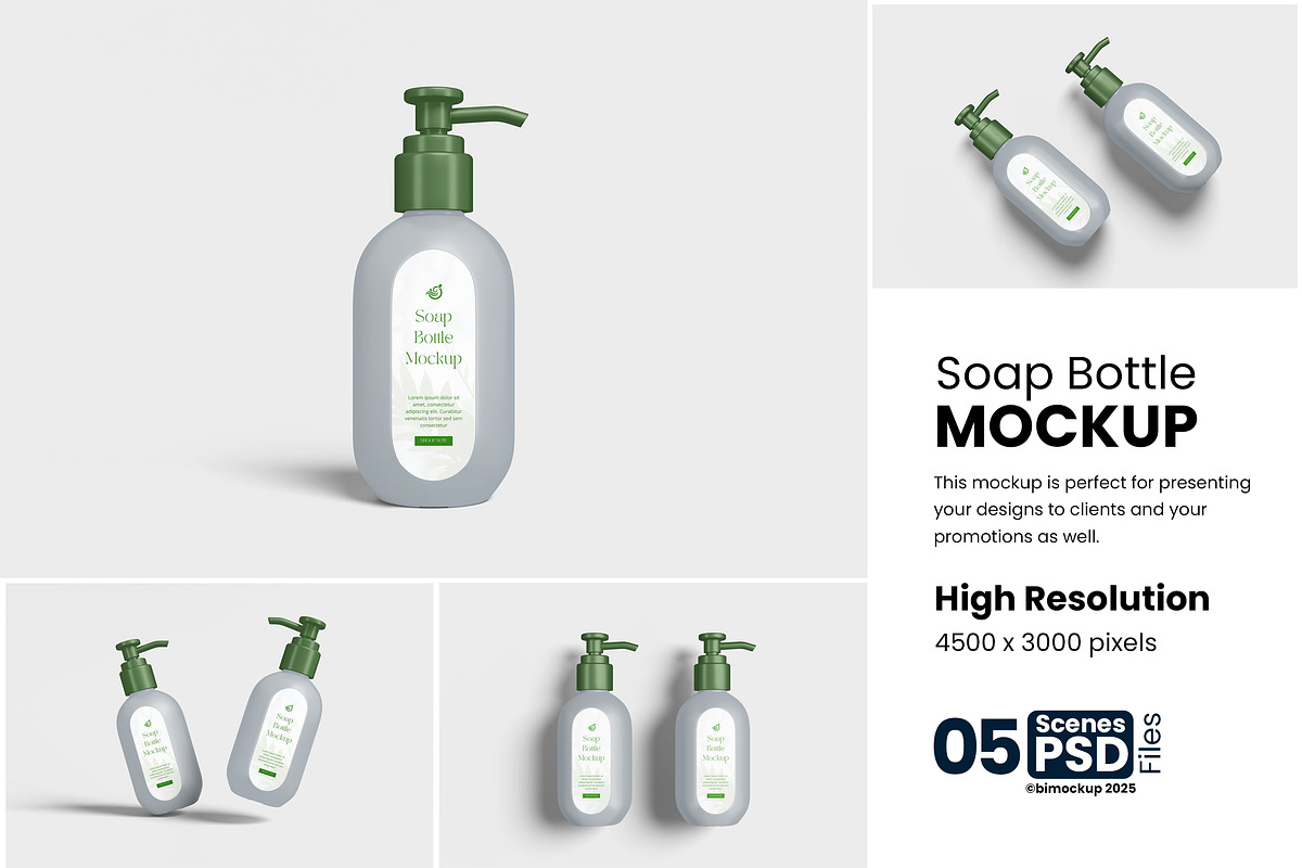 Soap Bottle Mockup, a Product Mockup by bimockup