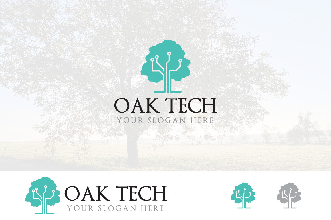 Oak Network Technology Computer Logo, a Branding & Logo Template by ...