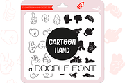 Cartoon Hand Doodles - Dingbats Font, a Symbol Font by WADLEN