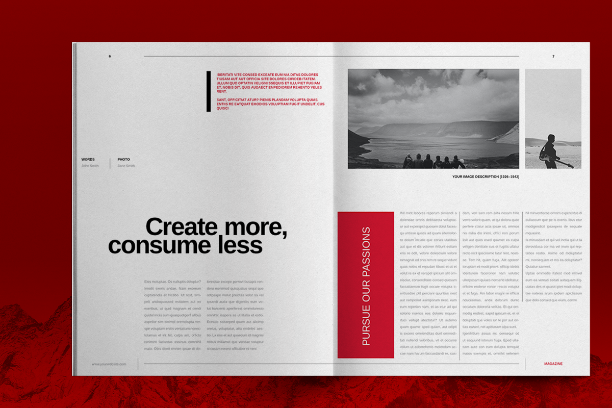 Swiss Style Magazine Template