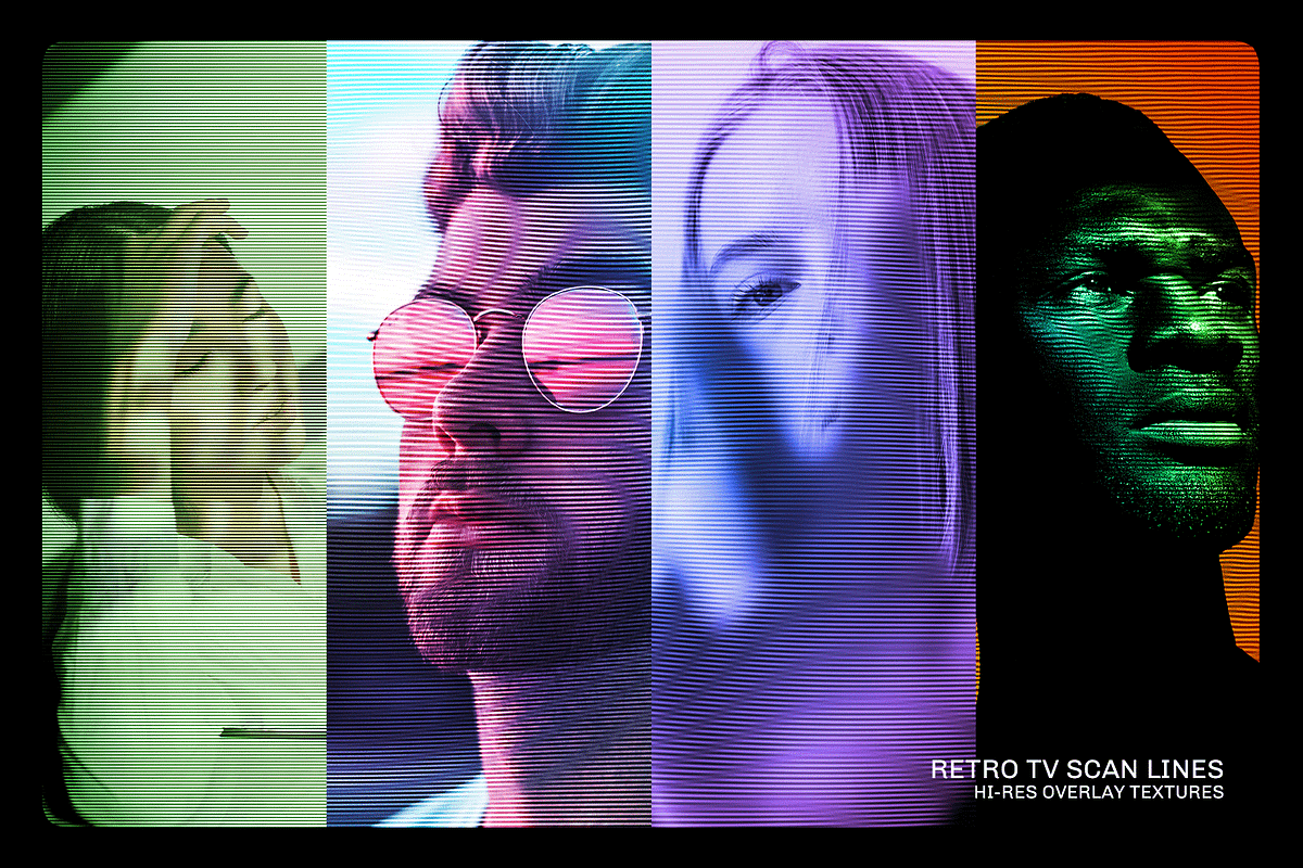 Retro TV Scan Lines | Creative Market
