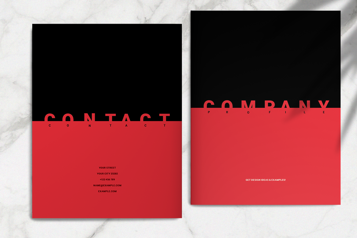 Red and Black Company Profile Layout, a Brochure Template by Boris Cupac