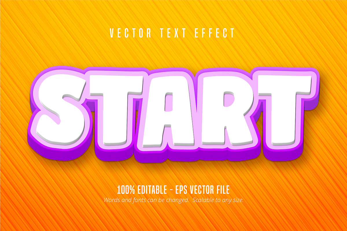 Cartoon text effect, editable style, a Brushes & More by designvectx ...