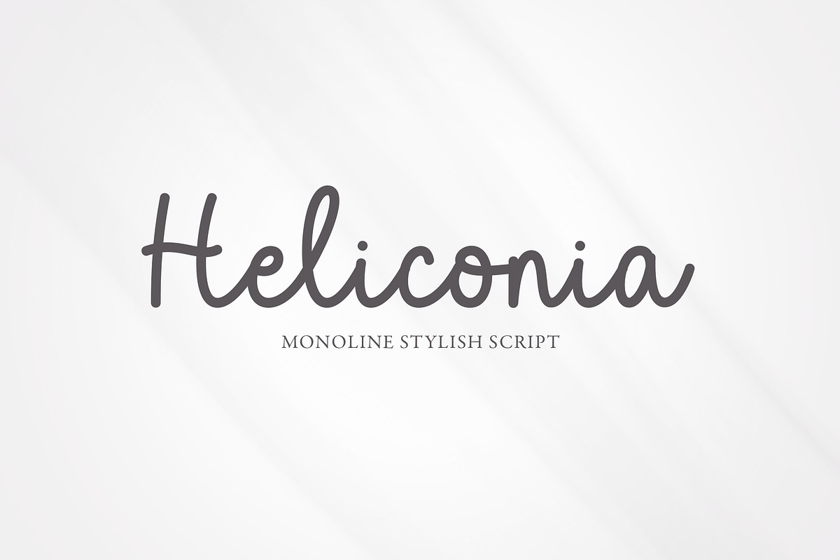 Heliconia - Monoline stylish font