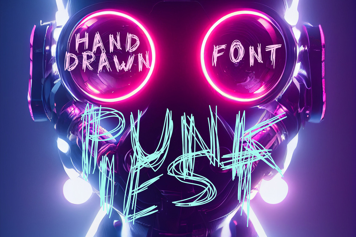Punk trendy hand drawn font - Punkiest