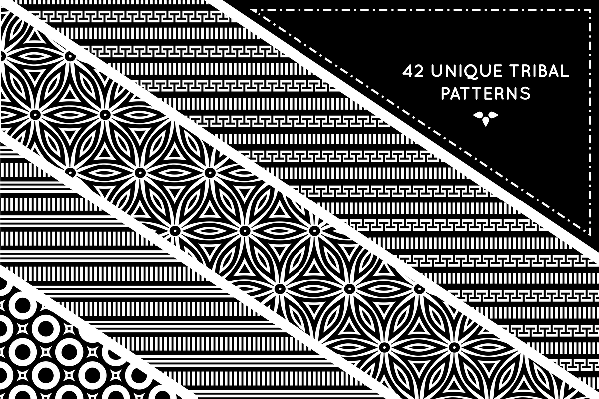 The Tribal Patterns Bundle, a Pattern Graphic by HMJS Designs