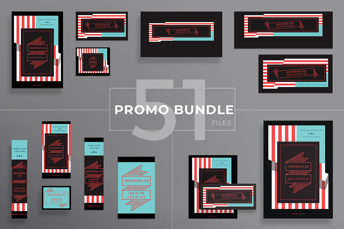 Promo Bundle | Independence Day, a Poster Template by Amber Graphics ...