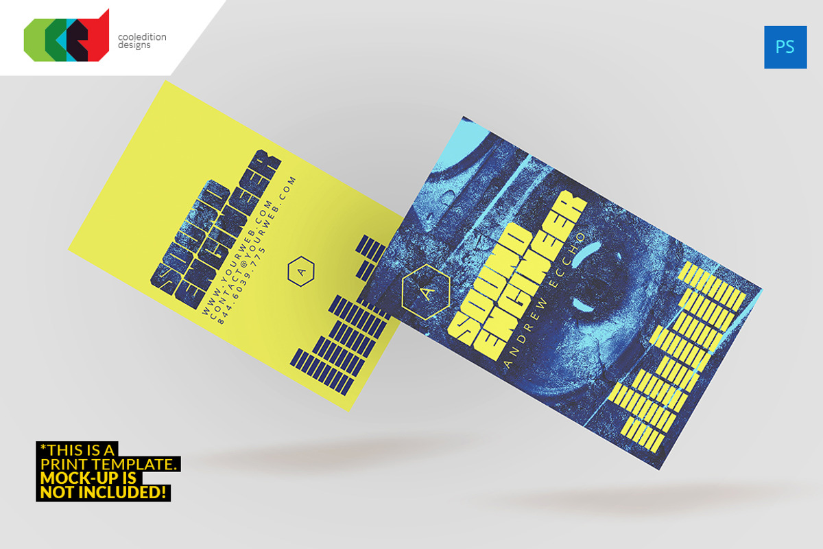Sound Engineer - Business Card 47, a Business Card Template by Cooledition