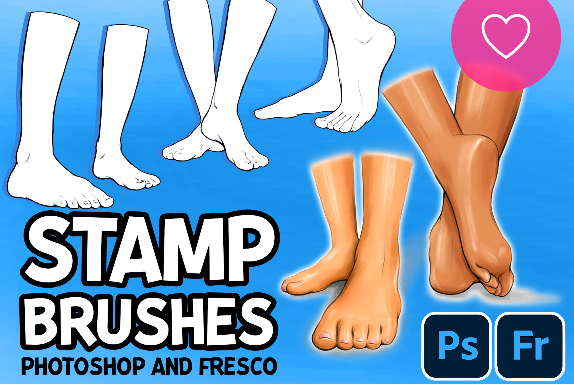 Photoshop Feet Stamps