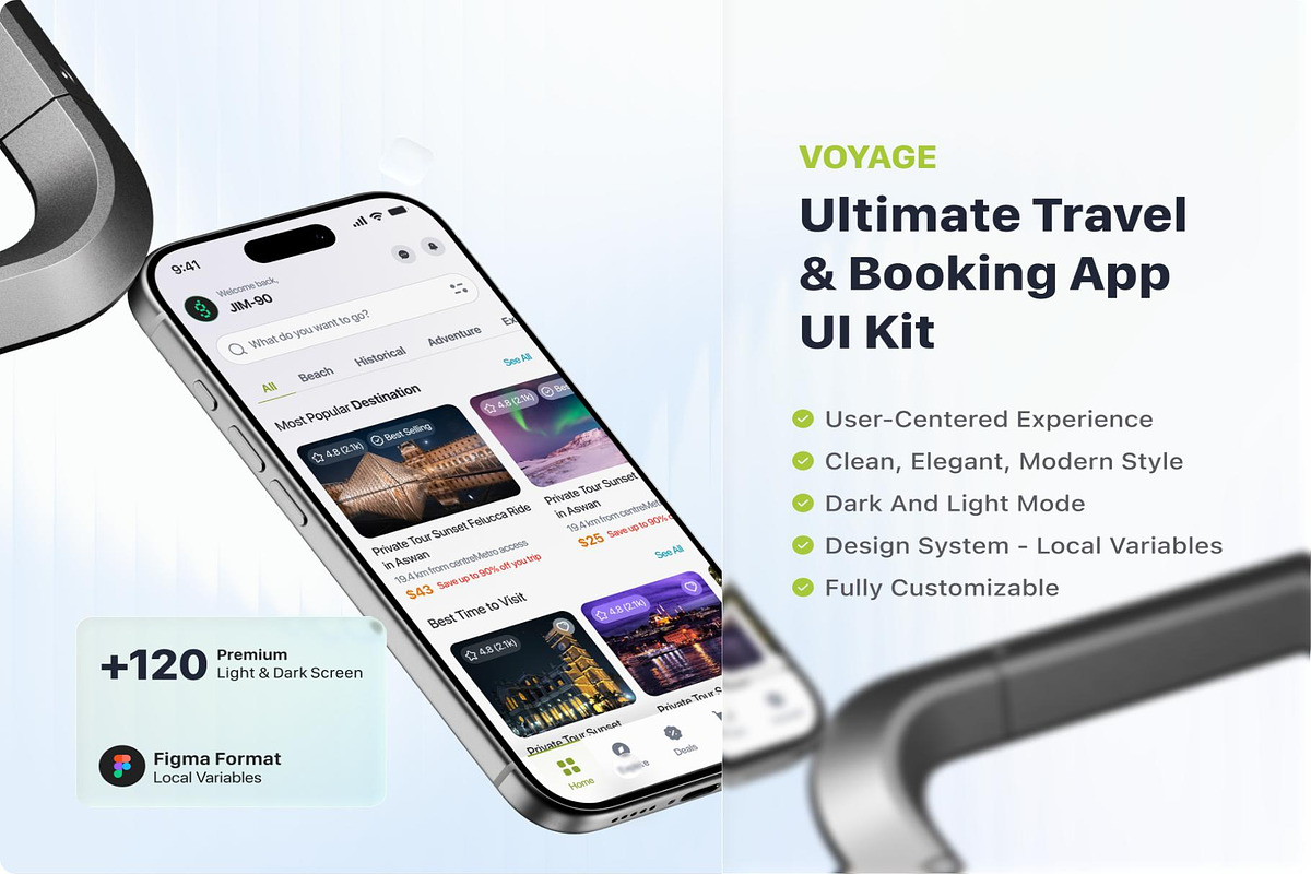 Voyage Ultimate Travel Booking UI Kit