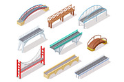 Isometric bridge. Concrete bridges, a Background Graphic by Valerie Bodnar