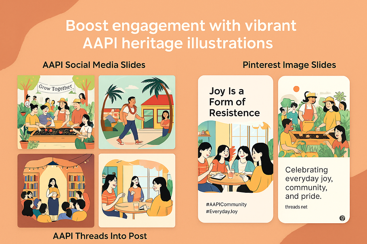 AAPI Heritage Month Social Bundle | Creative Market