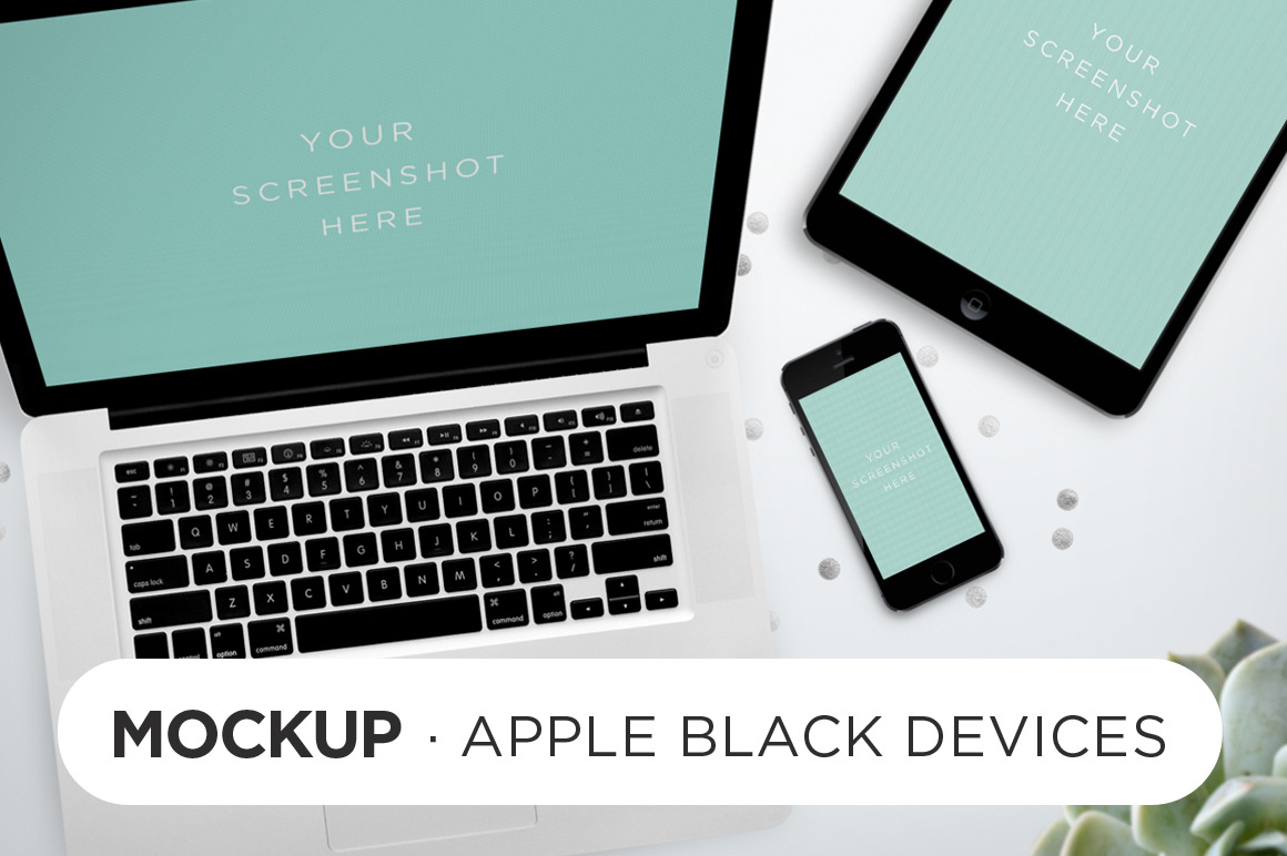 Black Devices Mockup, an iPhone Mockup by tomodachi studio | Creative ...
