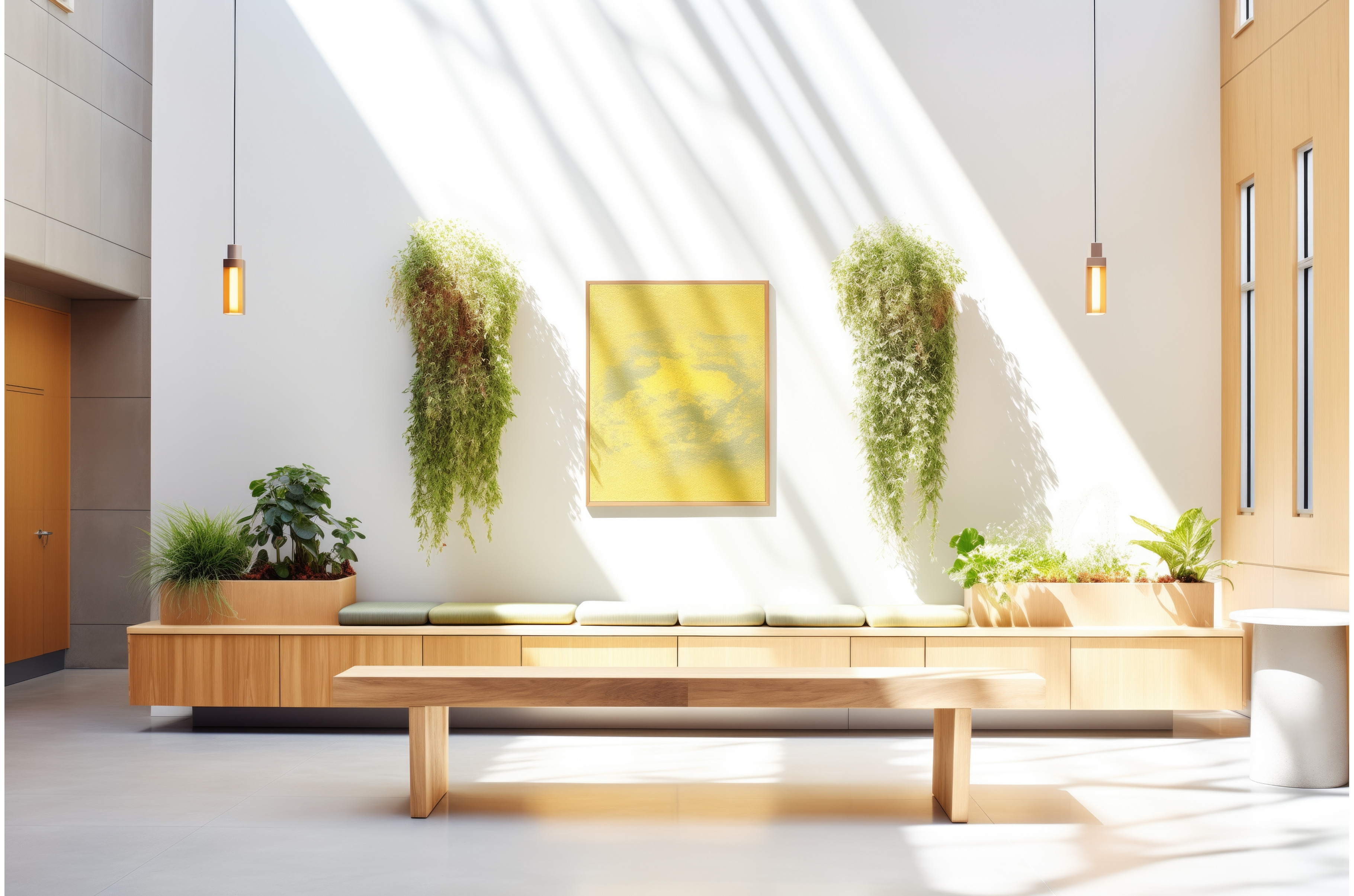 sunlit atrium with vertical garden, an Architecture Photo by Sergey Kotenev