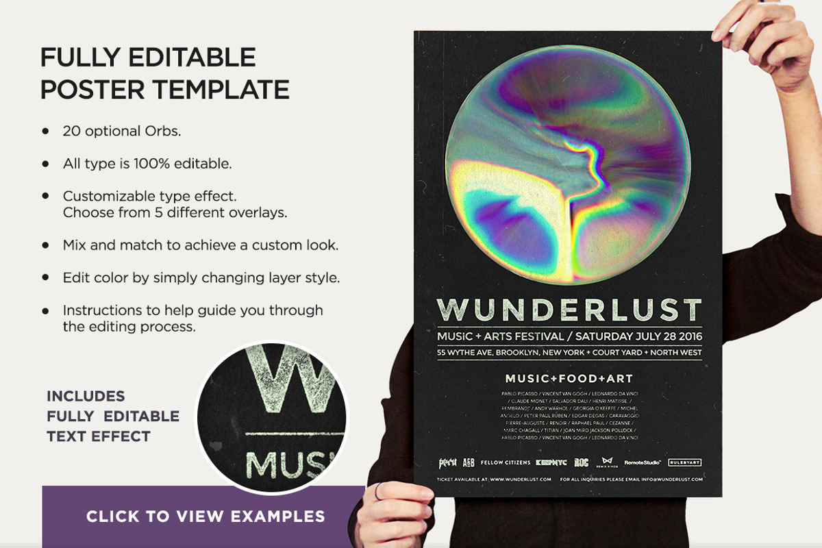 ORBS + Poster Template, a Texture Graphic by RuleByArt