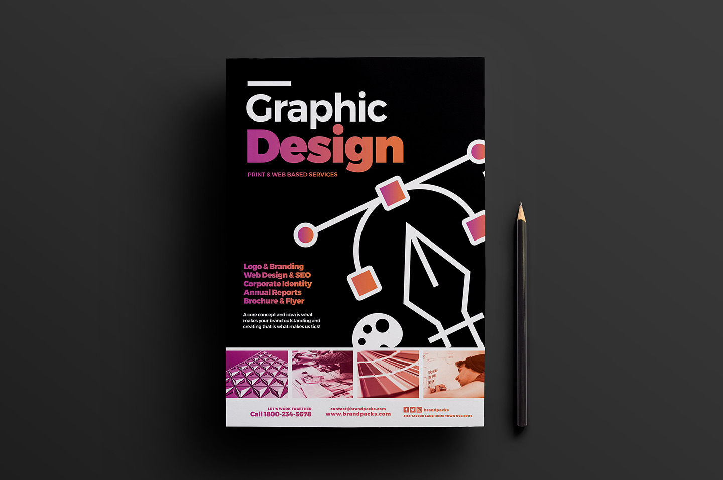 Graphic Designer Poster Template 3, a Flyer Template by BrandPacks