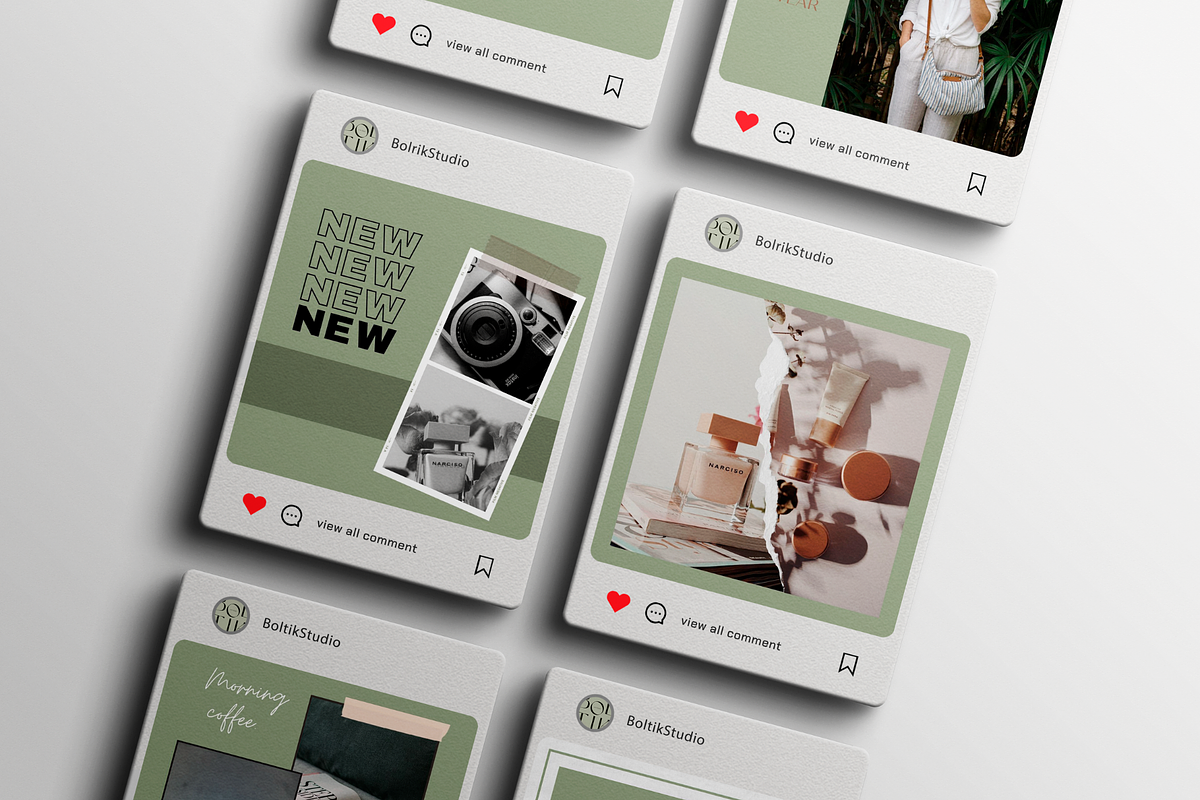 100 Green Instagram Post Templates