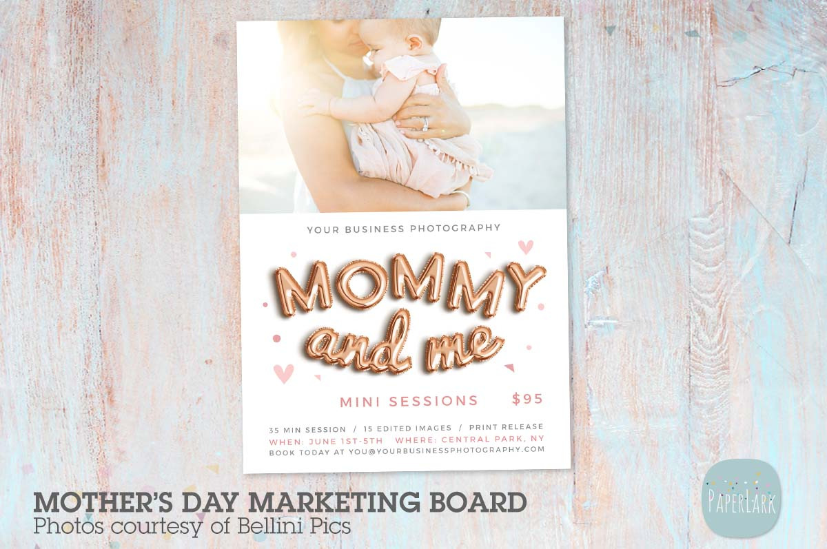 IM028 Mother's Day Marketing Board, a Flyer Template by Paper Lark