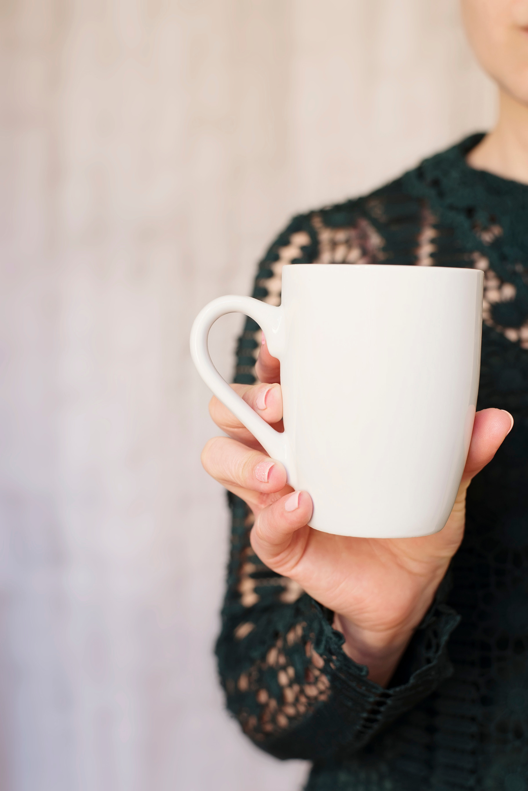 Women Hand Holding White Mug, a Beauty & Fashion Photo by MONNKA