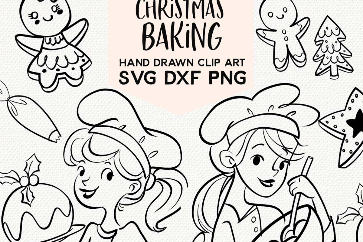 Christmas Baking Cut files Set, an Illustration by Crayonel