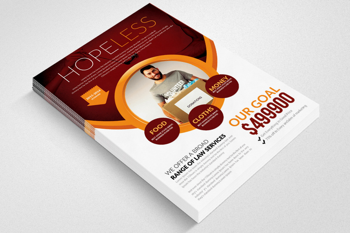 Charity / Giving Hope Flyer, a Flyer Template by Psd Templates