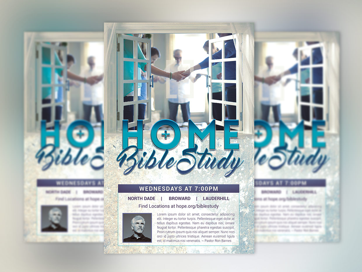 Bible Study Flyer Poster Photoshop, a Flyer Template by Godserv Designs
