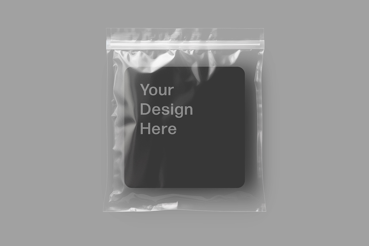 Transparent Plastic Bags Mockup, a Mockup by Design Squad