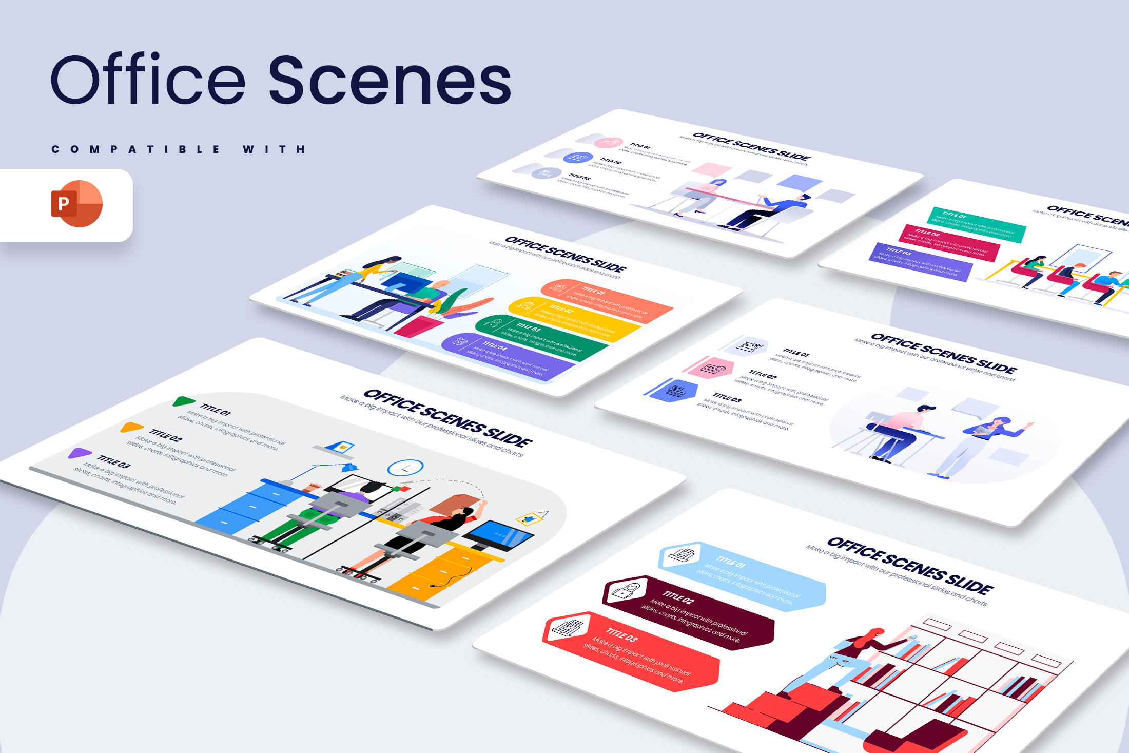 Office Scenes Powerpoint Slides, a Presentation Template by Slidesmash ...