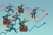 Competition in the business world, a Finance Illustration by studiostoks