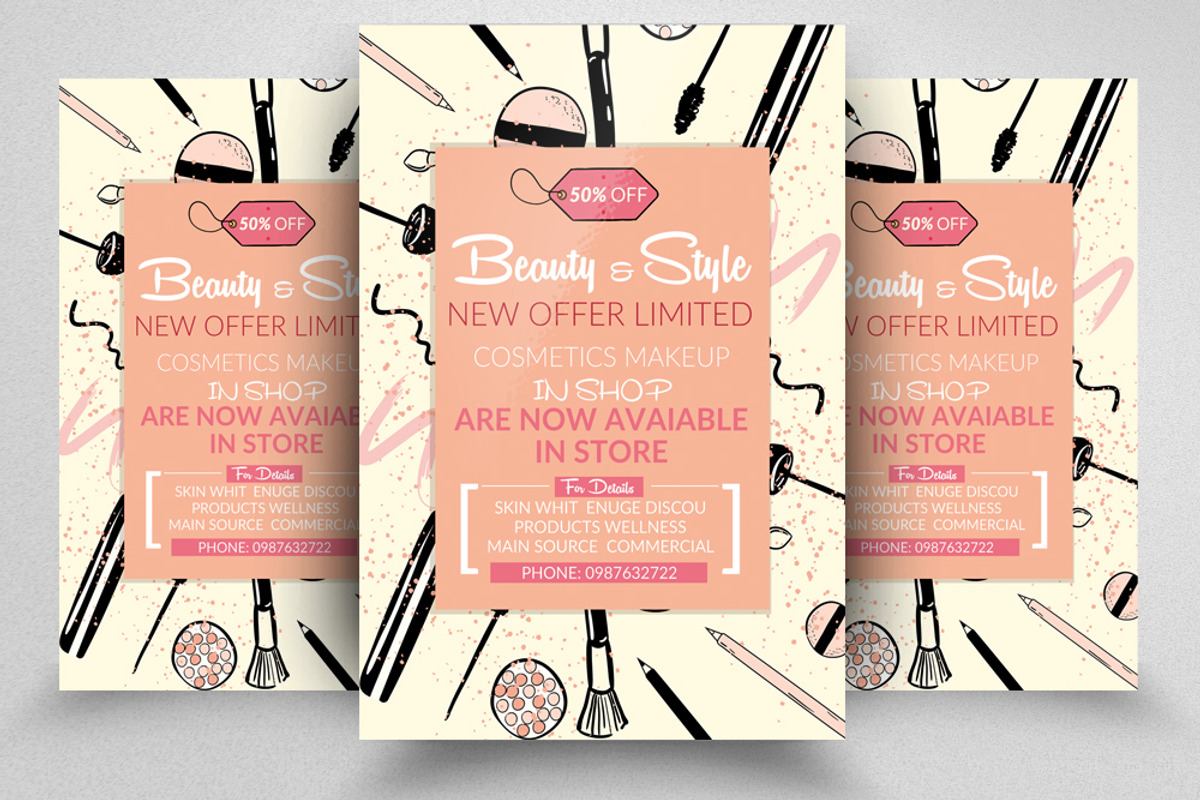 Beauty Cosmetic Product Flyer, a Flyer Template by Business Flyers