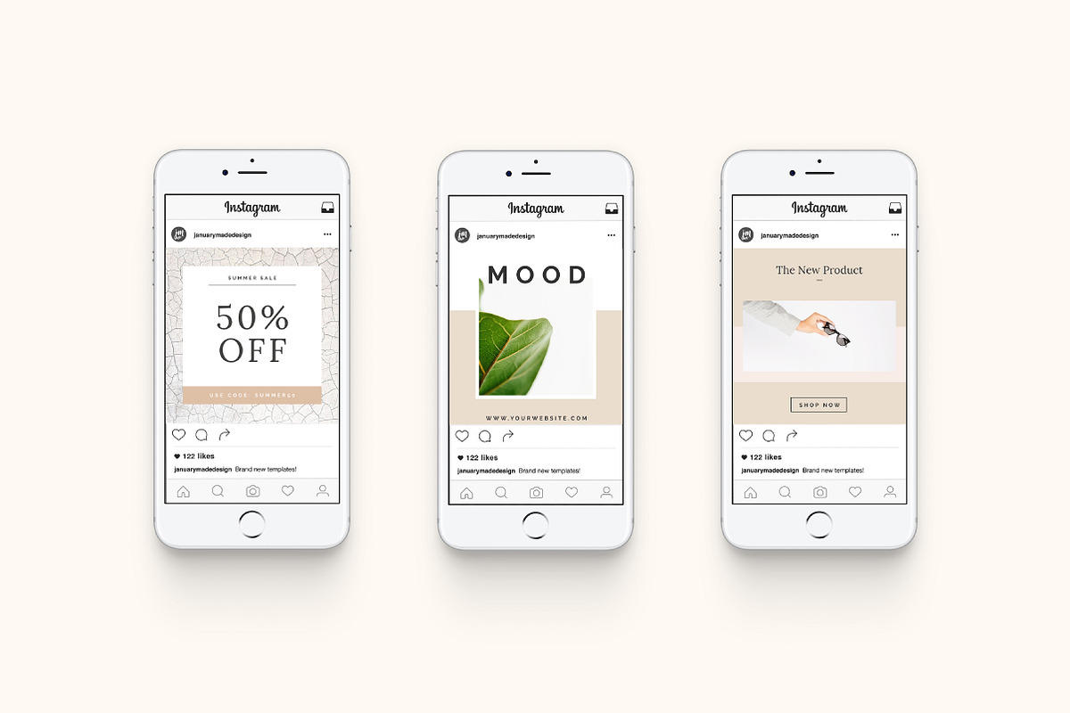 Natural | Instagram Template, a Social Media Template by January Made ...