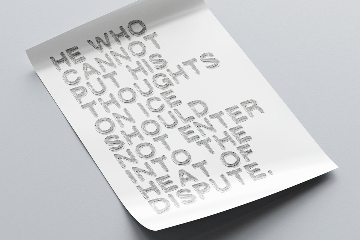 Smooth Ice Font, a Serif Font by Handmadefont