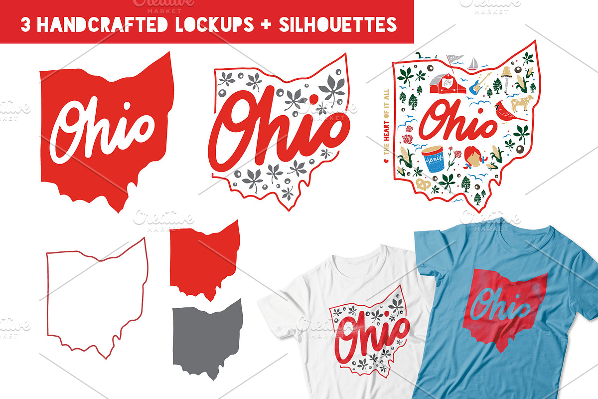 OHIO Illustrations Icons Patterns, an Illustration by BeesDesign