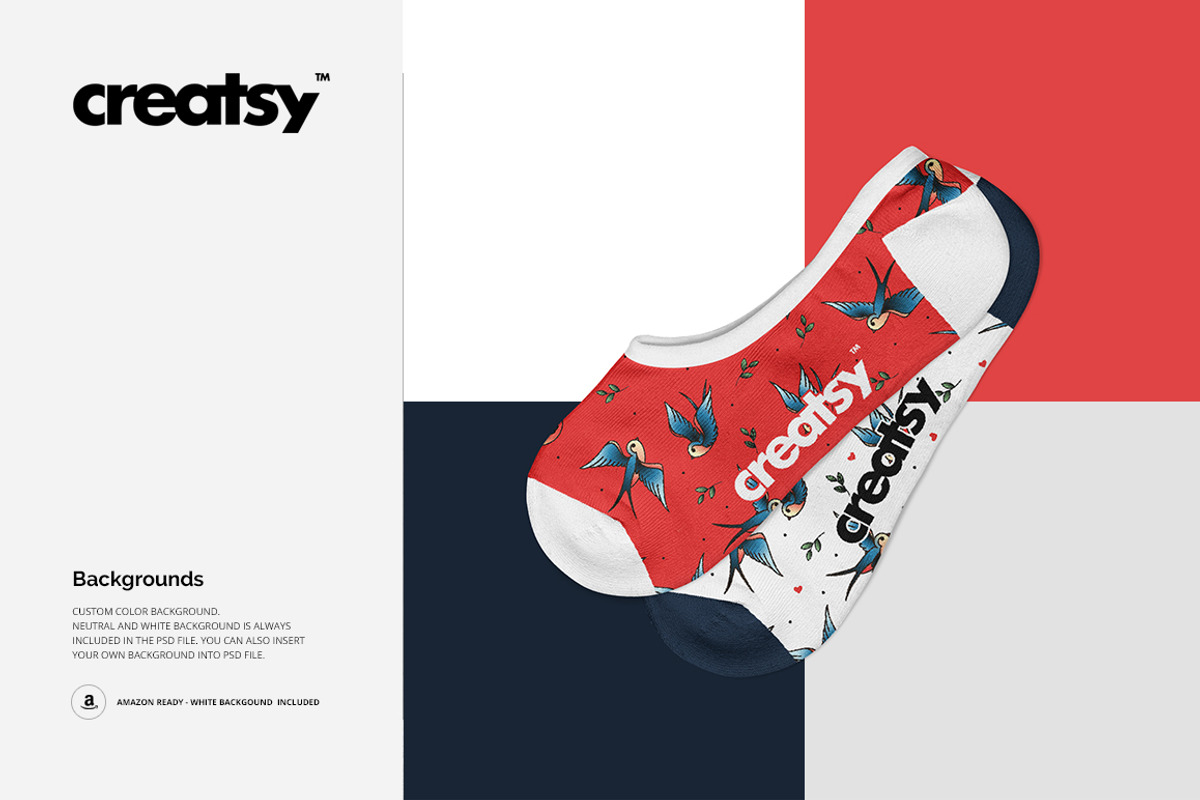 No show Socks Mockup Set, a Product Mockup by Creatsy